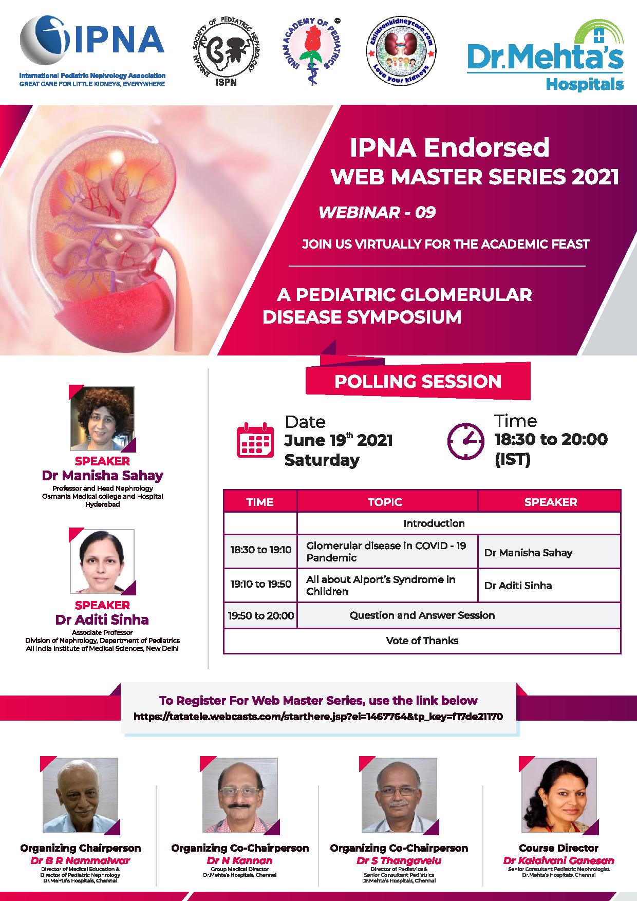 IPNA ENDORSED WEB MASTER SERIES 2021 – 09 - Children Kidney Care